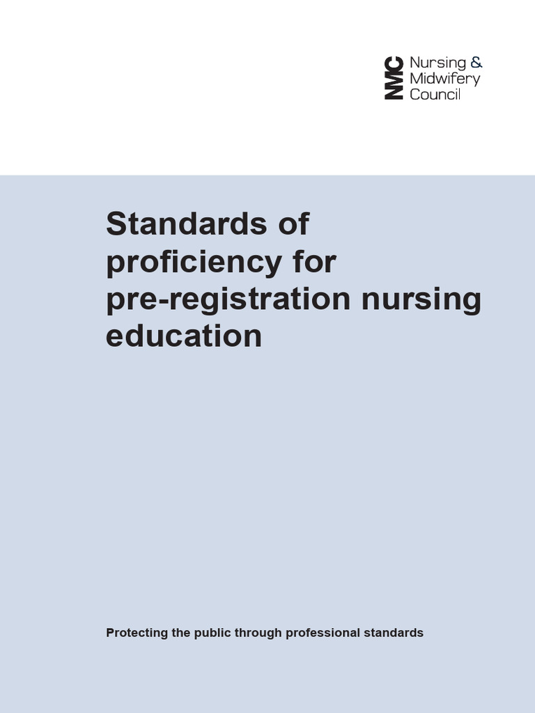 NMC Standards of Proficiency For Preregistration Nursing Education | PDF | Nursing