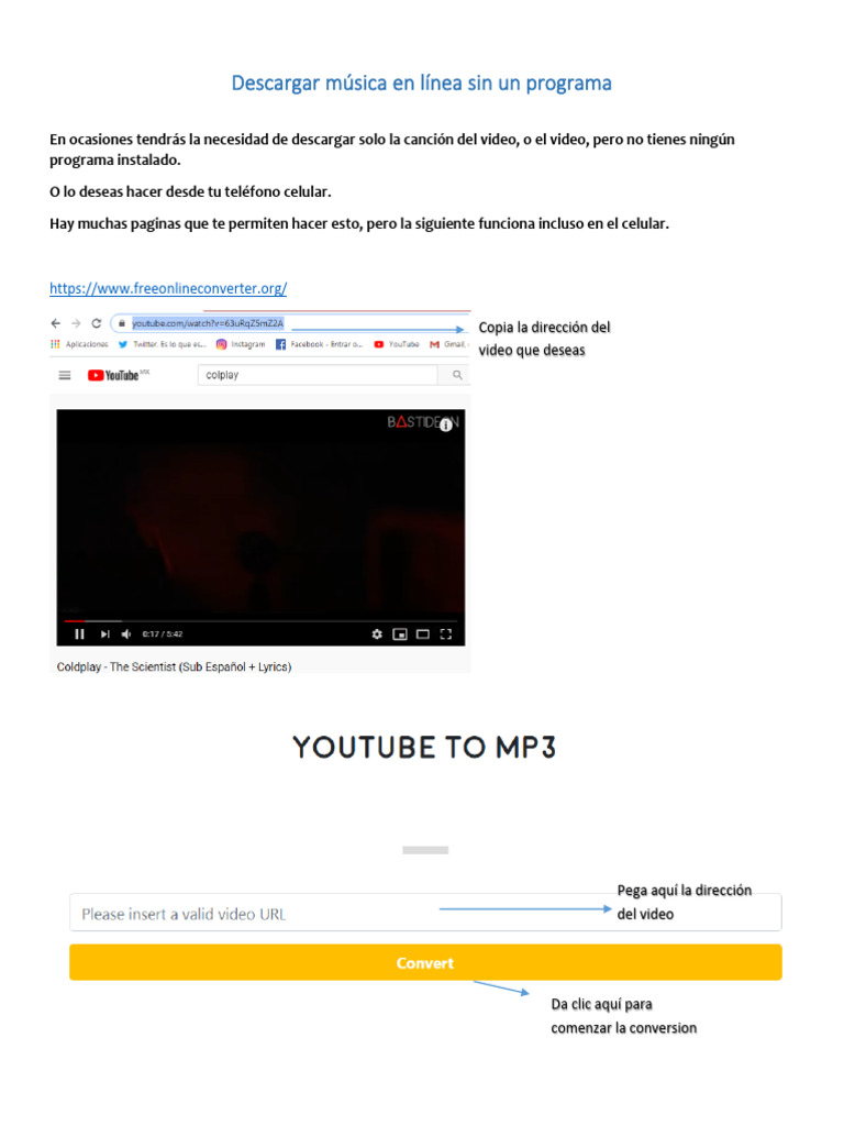 Descargar música gratis sin programas | PDF