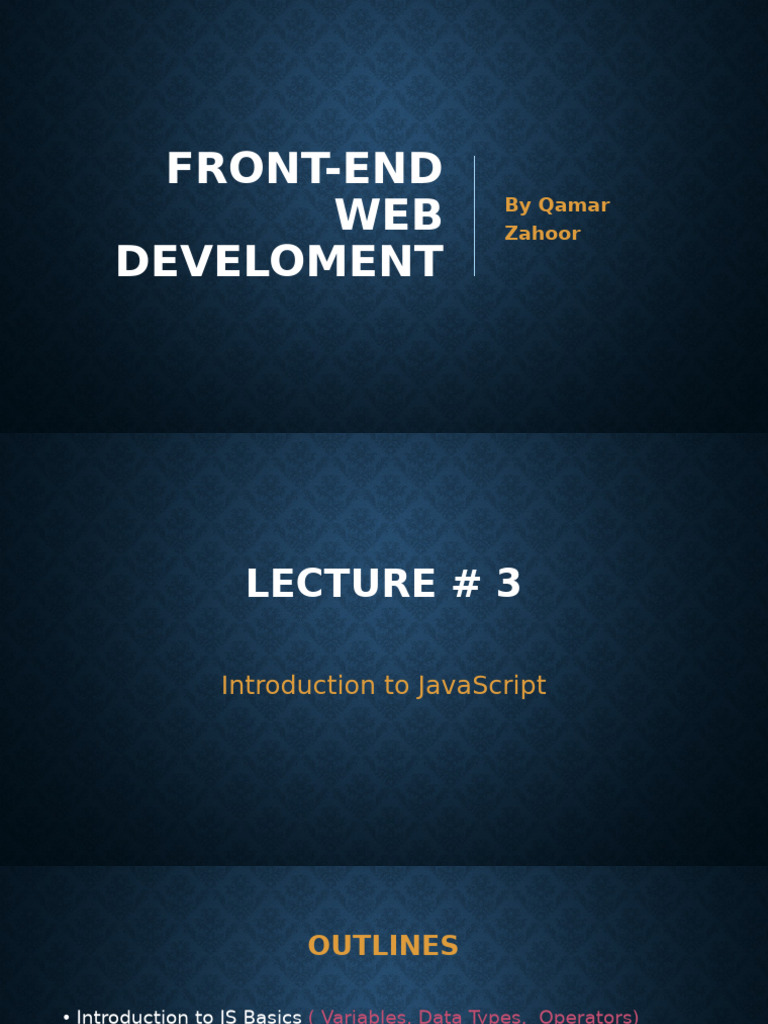 Lecture3 Pdf Java Script Variable Computer Science 5265