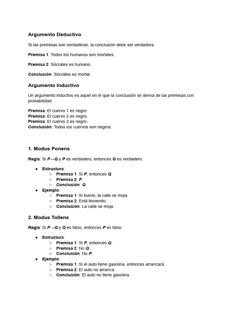 Tipos de Argumentos y Falacias Lógicas | PDF | Falacia | Argumento