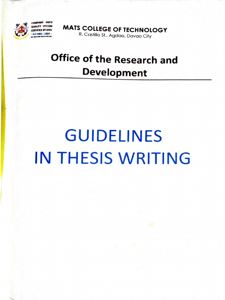 Thesis Guidelines | PDF