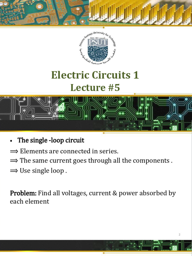 5.single Loop - Single Node Pair and Parallel and Series Connections | PDF | Series And Parallel ...