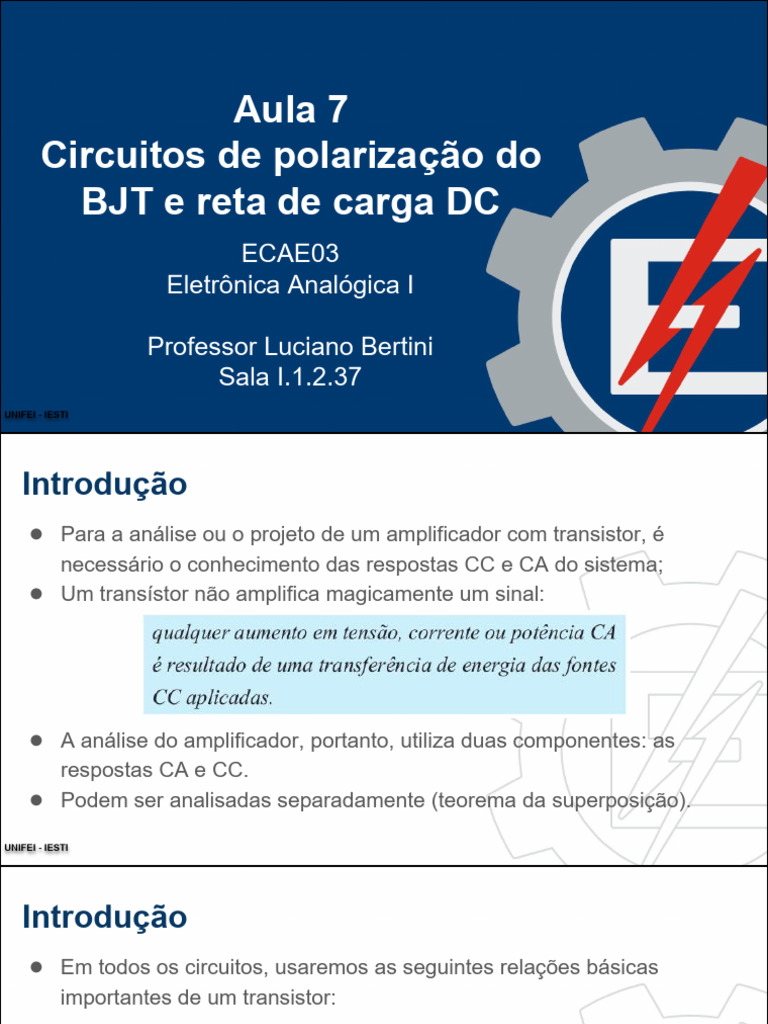 07-Polarizao Do BJT Fixa e Do Emissor e Reta de Carga DC | PDF | Rede ...