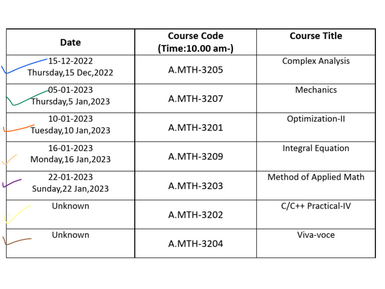 Exam Routine-(2022-23)[3,2] | PDF