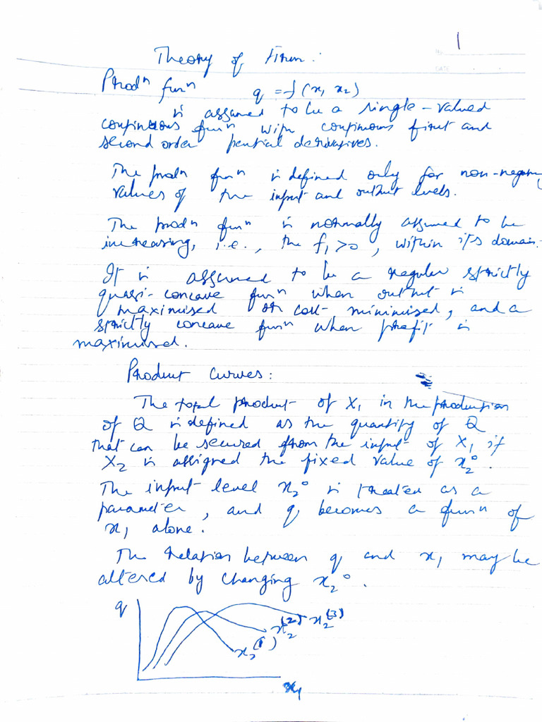 Production Theory Handouts | PDF