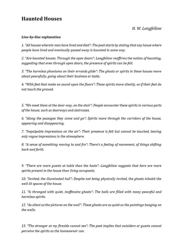 Haunted Houses | PDF | Ghosts | Metaphor