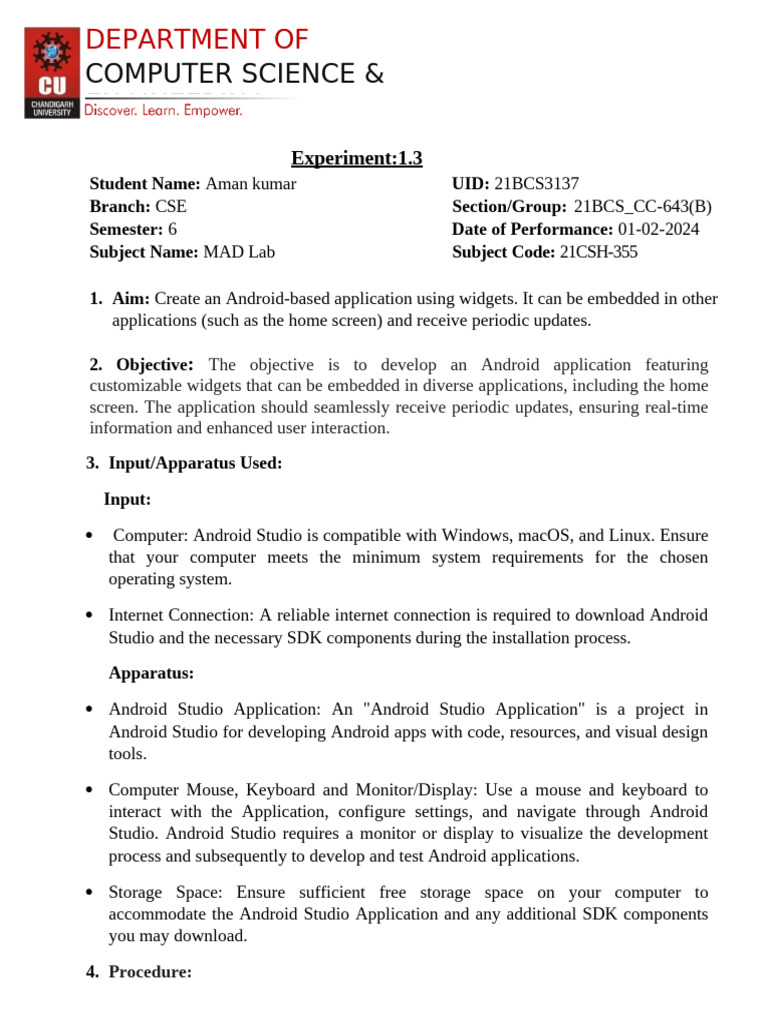 java sample | PDF | Android (Operating System) | Application Software