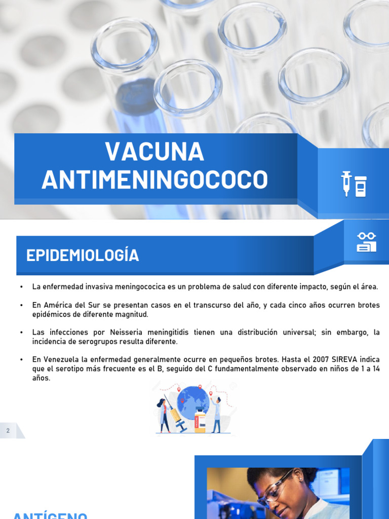 DIAPOSITIVAS. MENINGOCOCO | PDF | Vacunación | Medicina