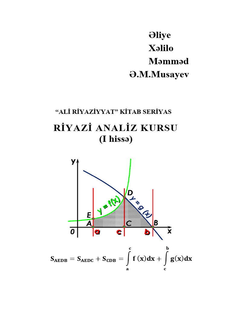 Riyazi Analiz-1 (Kitab) | PDF