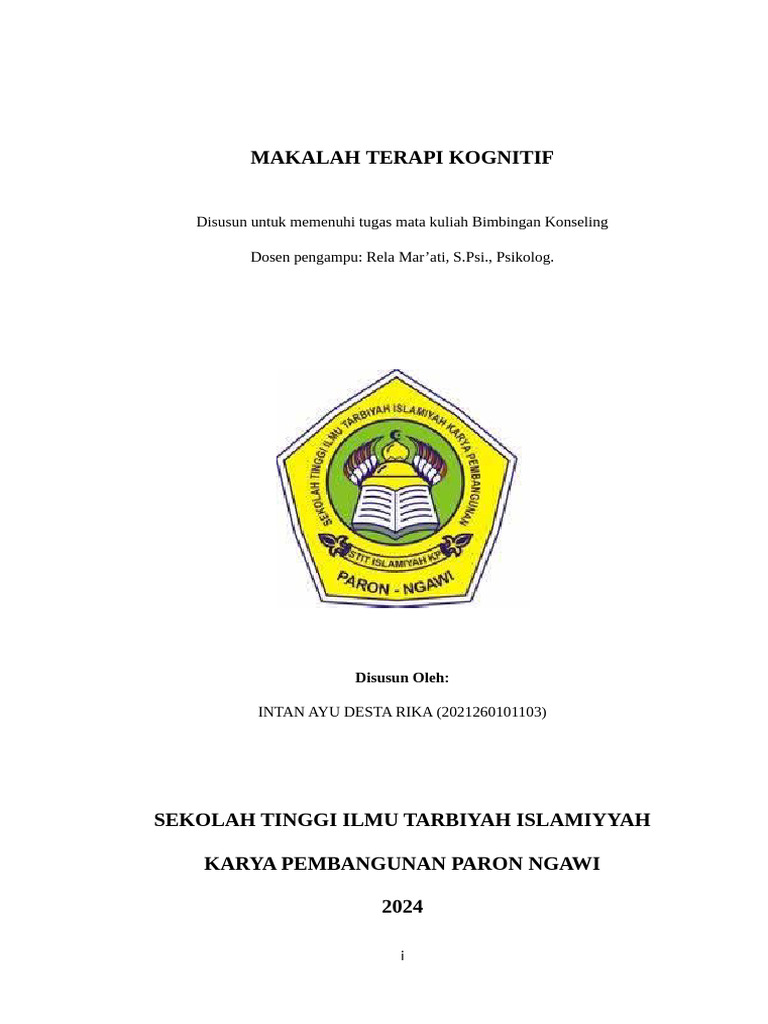 Terapi Kognitif - Intan Ayu | PDF