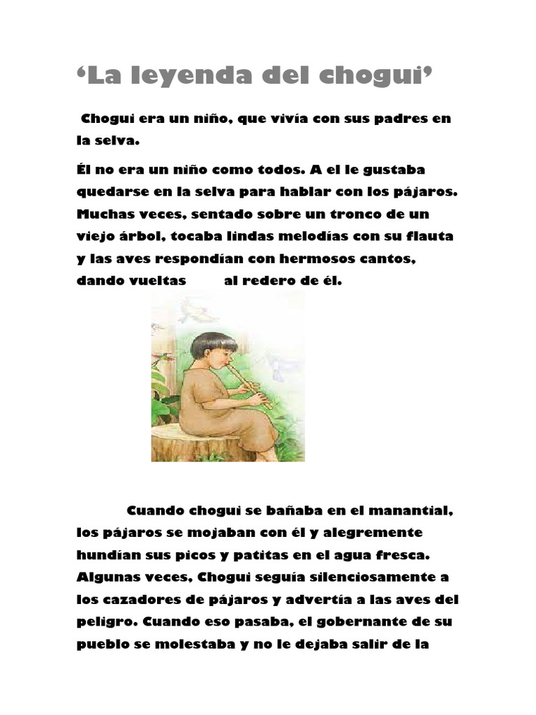 La Leyenda Del Chogui | PDF | Aves | Ornitología