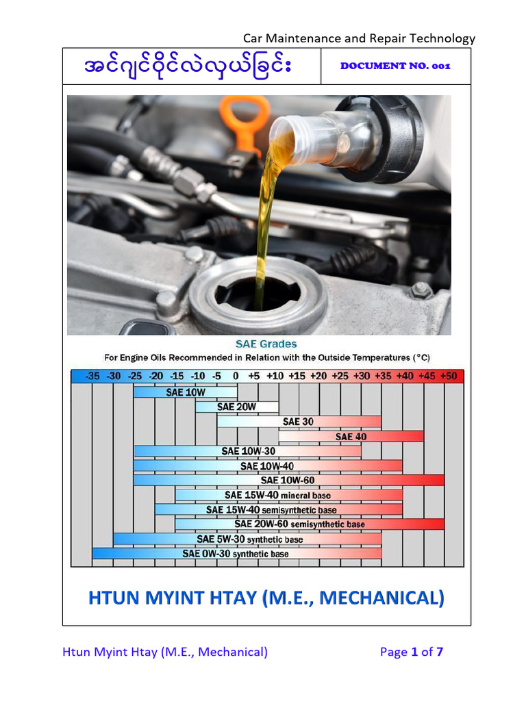 MAT Engine Oil Change | PDF | Friction | Engine Technology