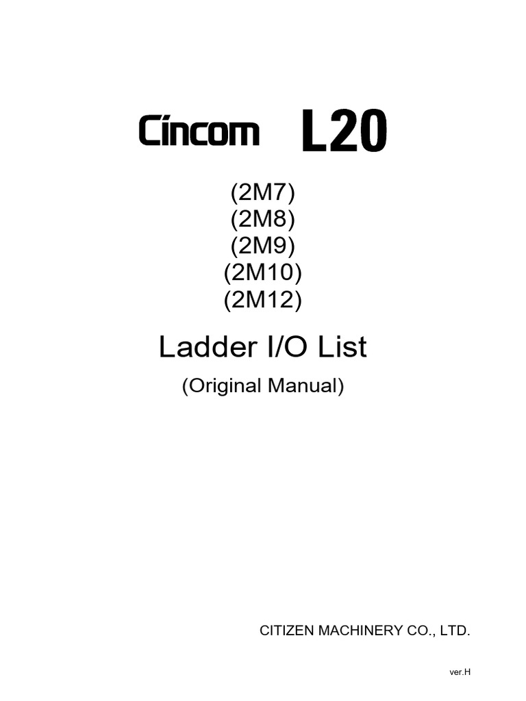 5) Ladder IO List | PDF