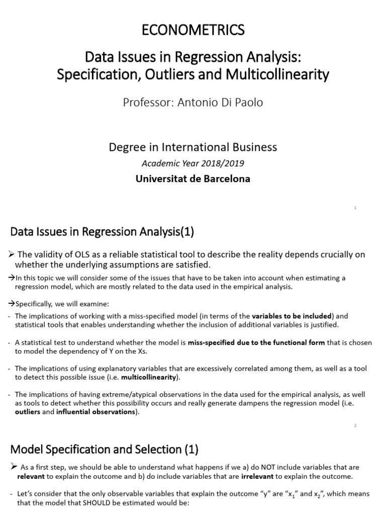 Regression Analysis Challenges | PDF | Multicollinearity | Dependent And Independent Variables