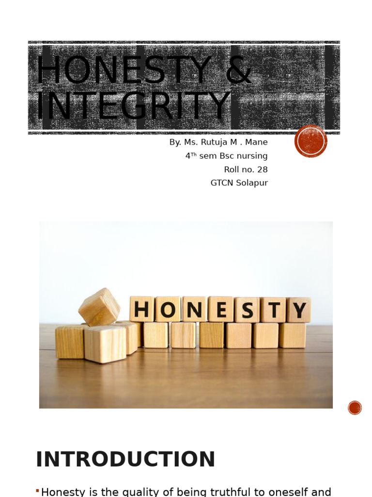 Importance of Honesty and Integrity | PDF | Integrity | Truth