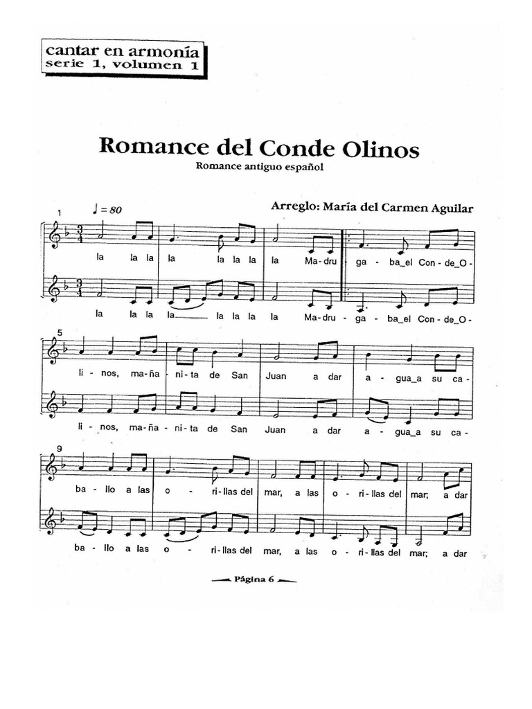 M. Del C. Aguilar - Romance Del Conde Olinos (Romance Antiguo Español ...
