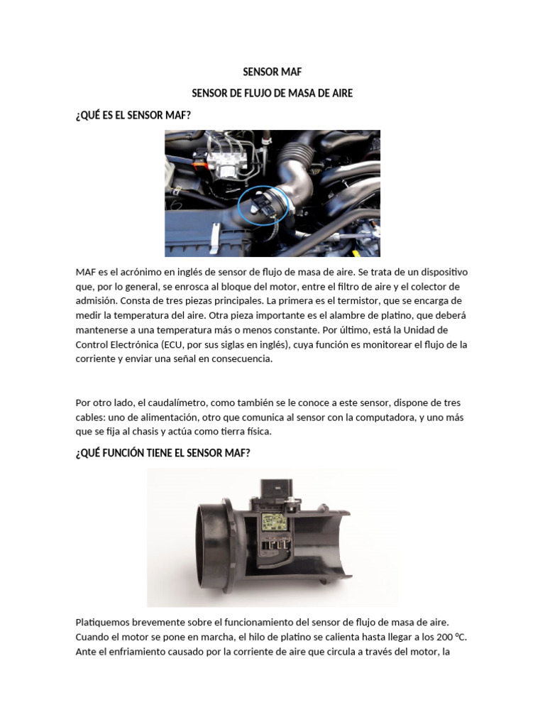 SENSOR MAF (1) | PDF | Electrónica | Sensor