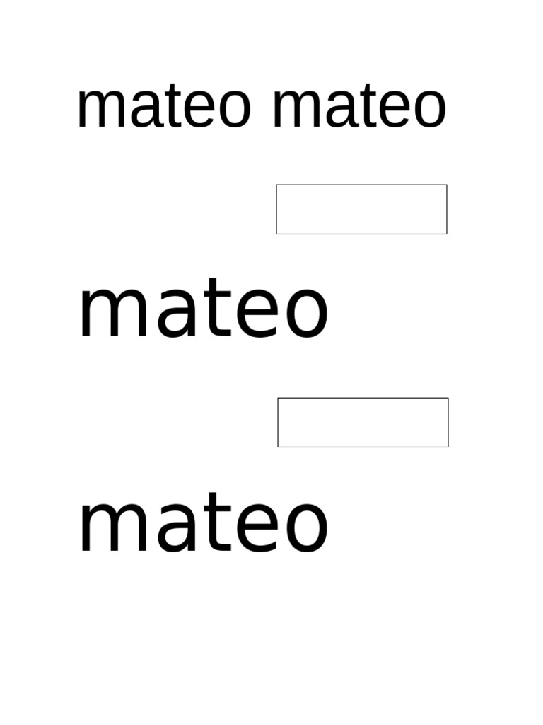 Mateo Mateo | PDF