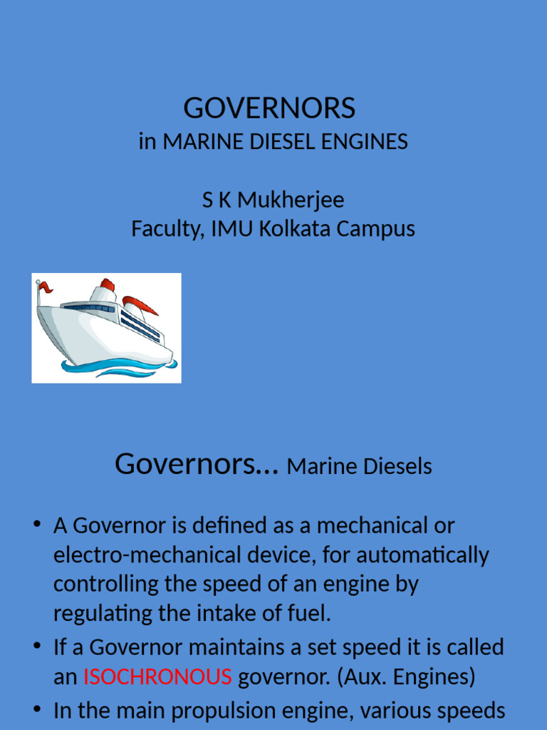 Governors [Autosaved] | PDF | Diesel Engine | Engines