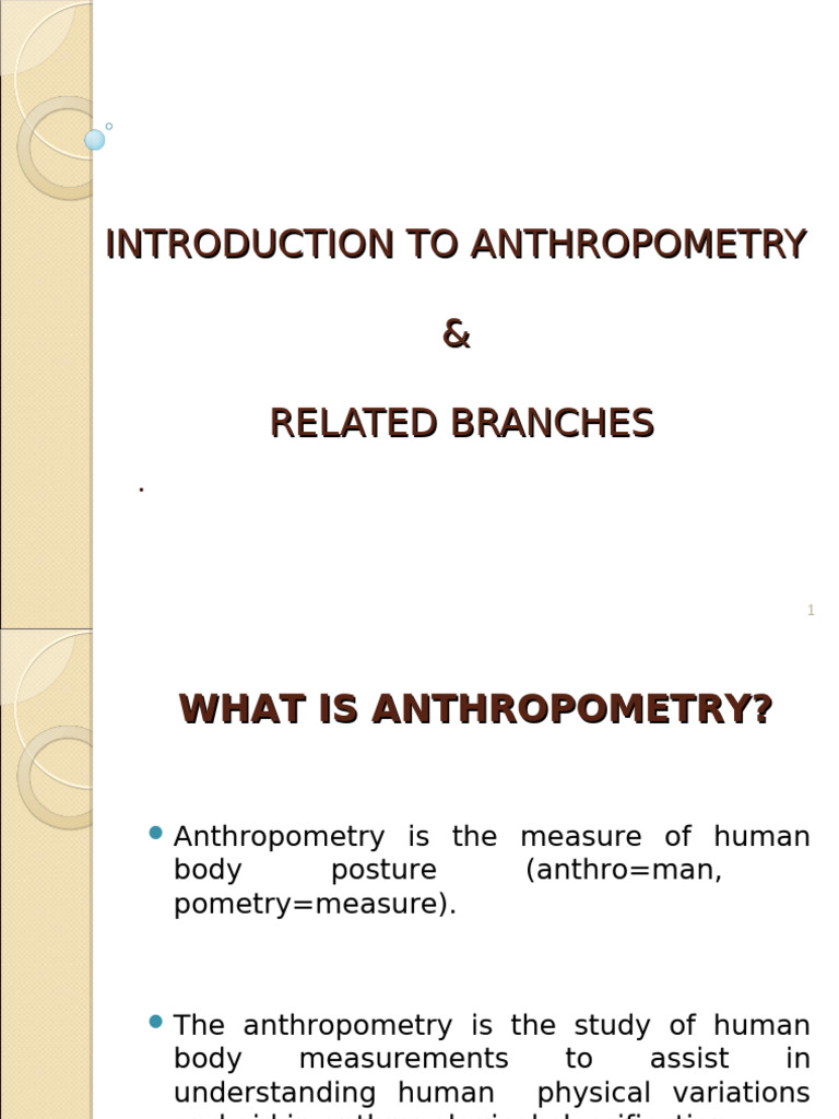 Lecture 2 (Introduction To Anthropometry) | PDF | Anthropometry | Anthropology