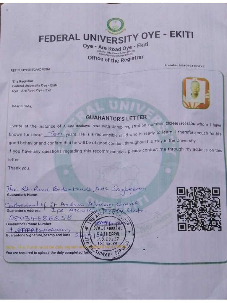 Guarantor Letter | PDF