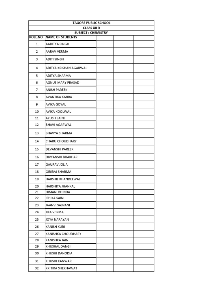 Xii D 2024-25 List PDF | PDF