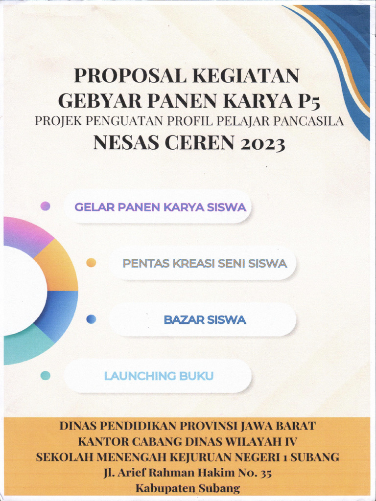 Proposal Kegiatan P5 Nesas 2023 | PDF | Karier & Perkembangan