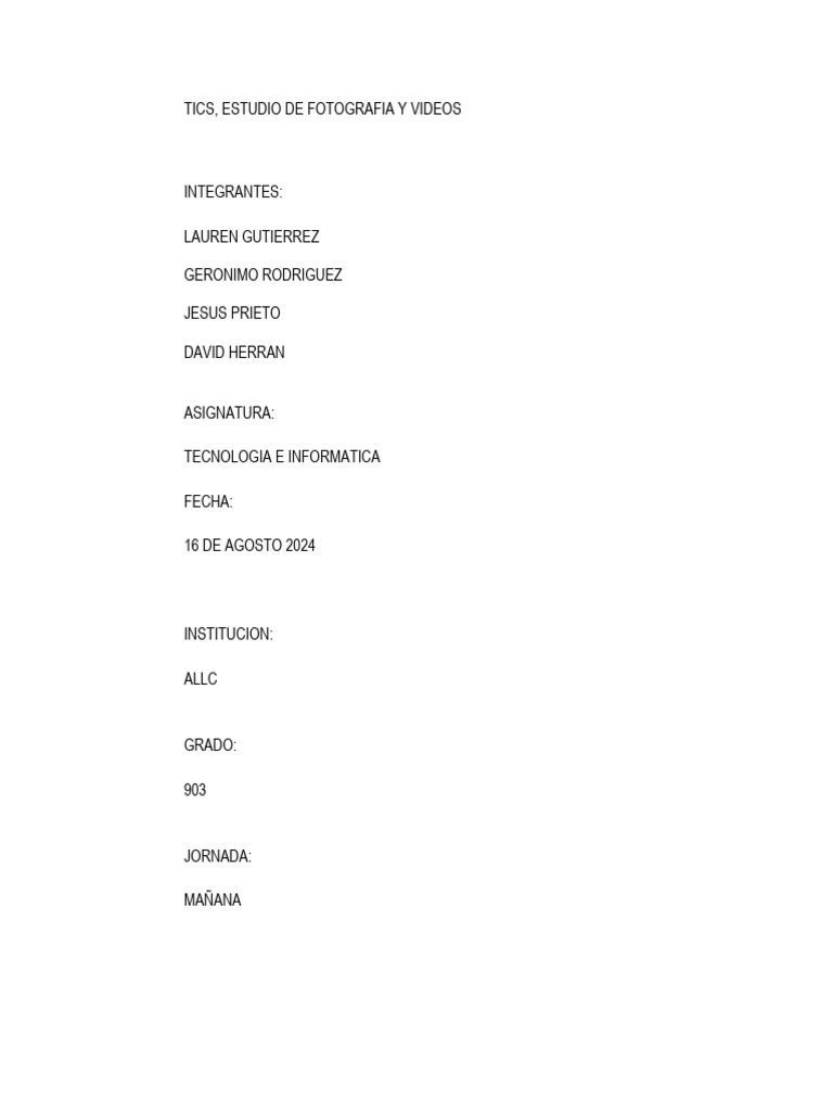 proyecto TICS (1) | PDF