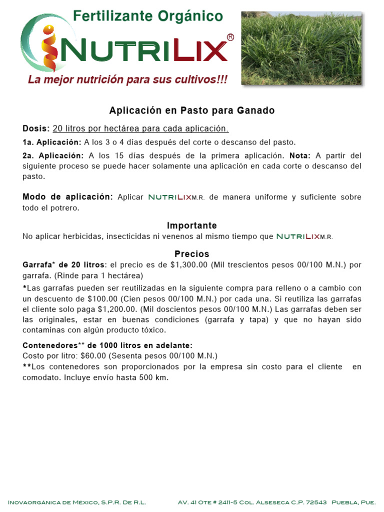 PASTO PARA GANADO | PDF