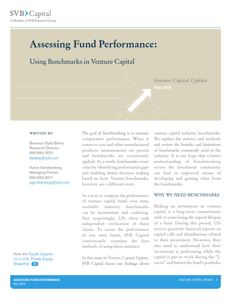 Assessing Fund Performance:: Using Benchmarks in Venture Capital | PDF ...