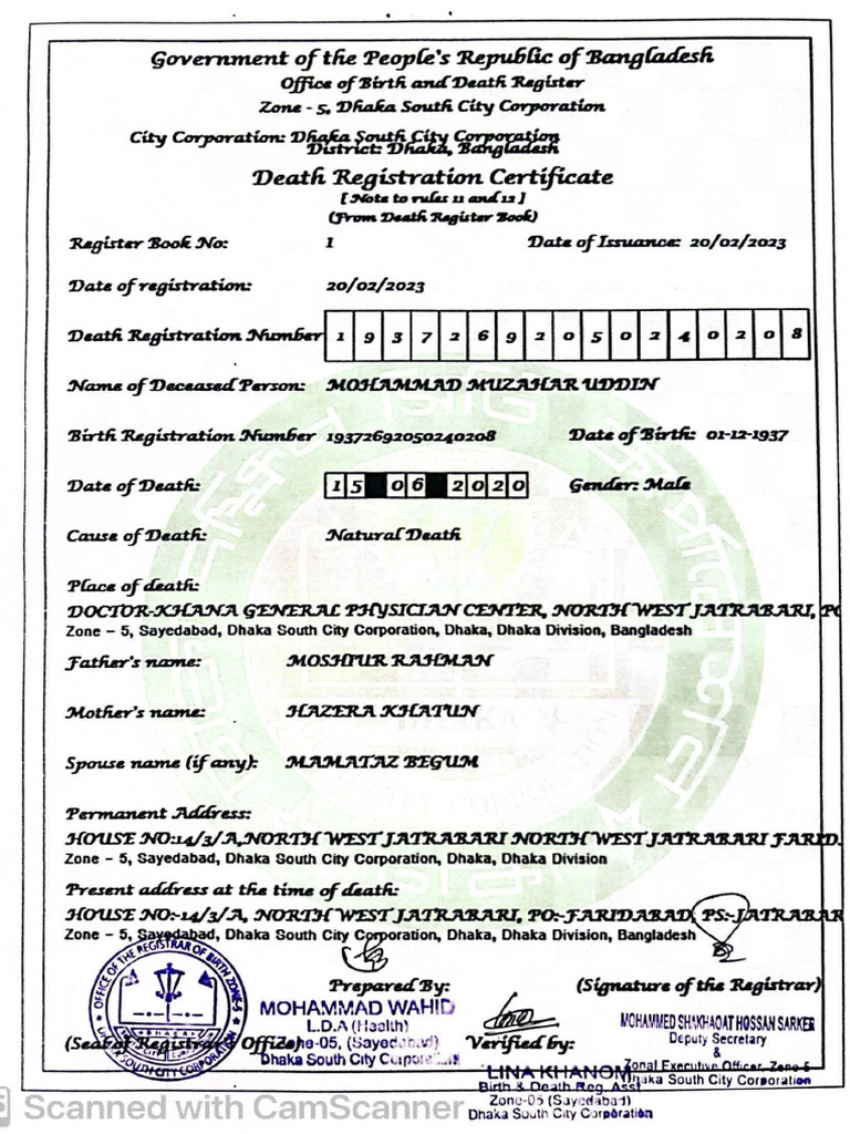Death Cert | PDF