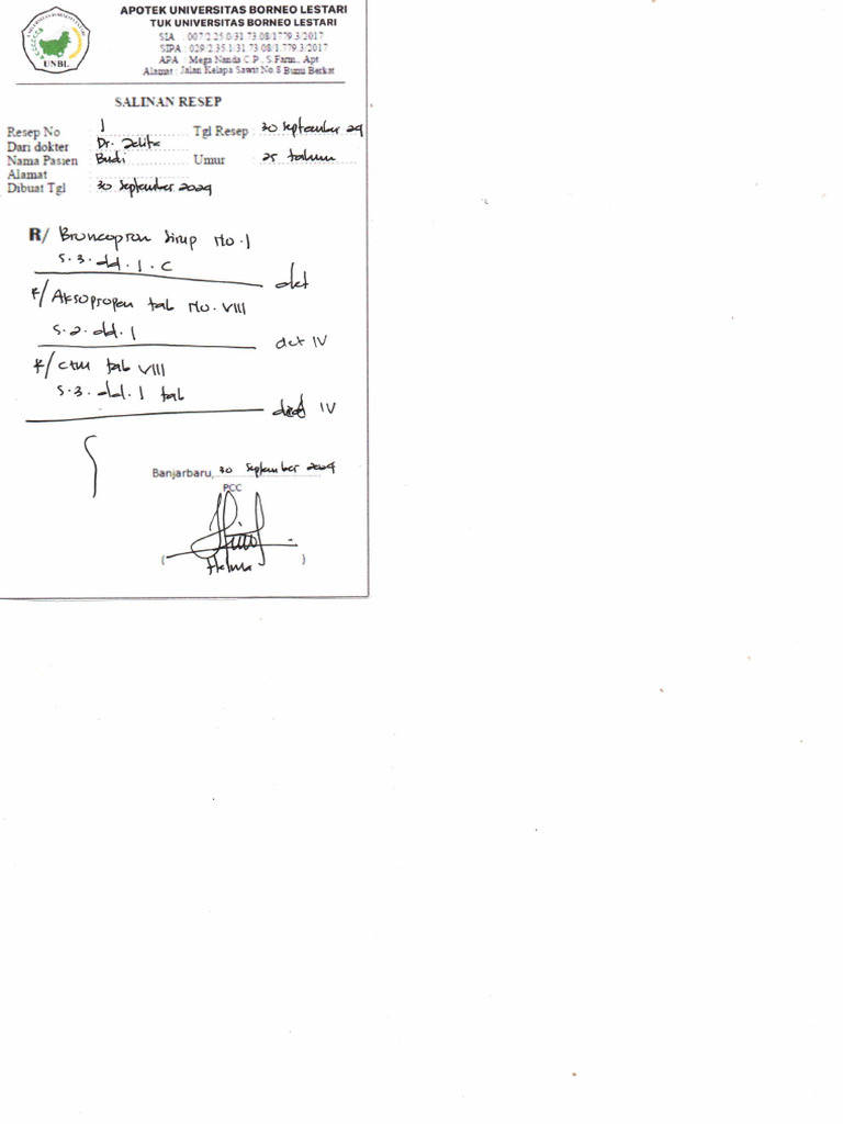 Copy Resep Resep 1 Tab | PDF