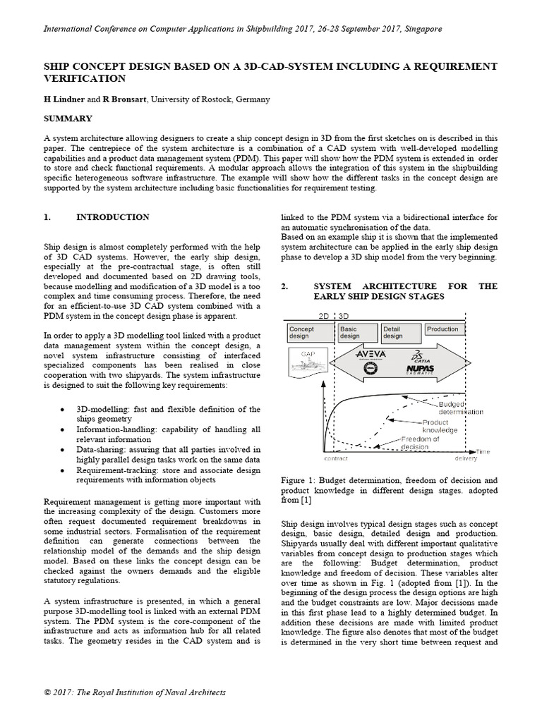 ICCAS2017 - Lindner - Ship Concept Design Based On A 3D CAD System ...