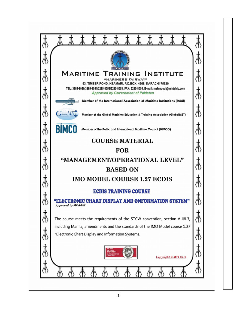 ECDIS Course Handouts | PDF | Navigation