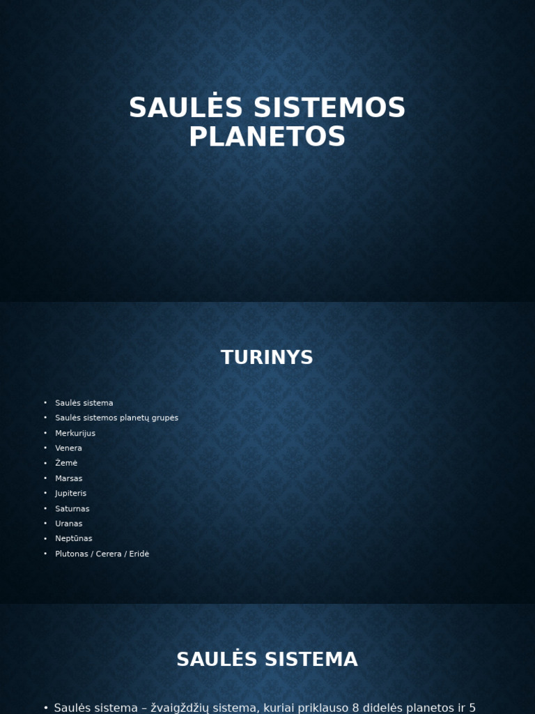 Saulės Sistemos Planetos | PDF