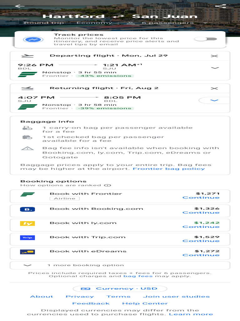 Round trip to San Juan Google Flights | PDF