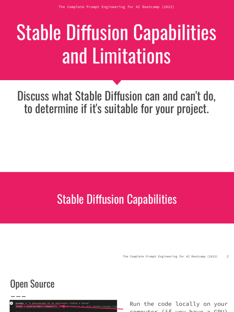 Stable Diffusion Capabilities and Limitations | PDF