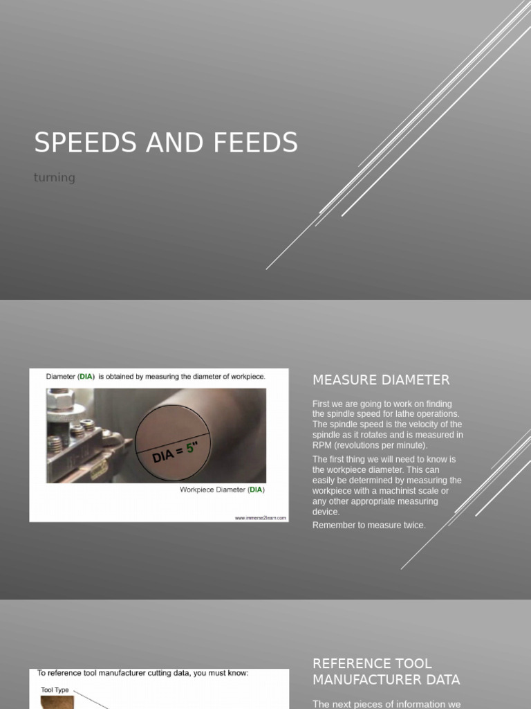 Speeds and Feeds PPT Custom | PDF | Metalworking | Industrial Processes