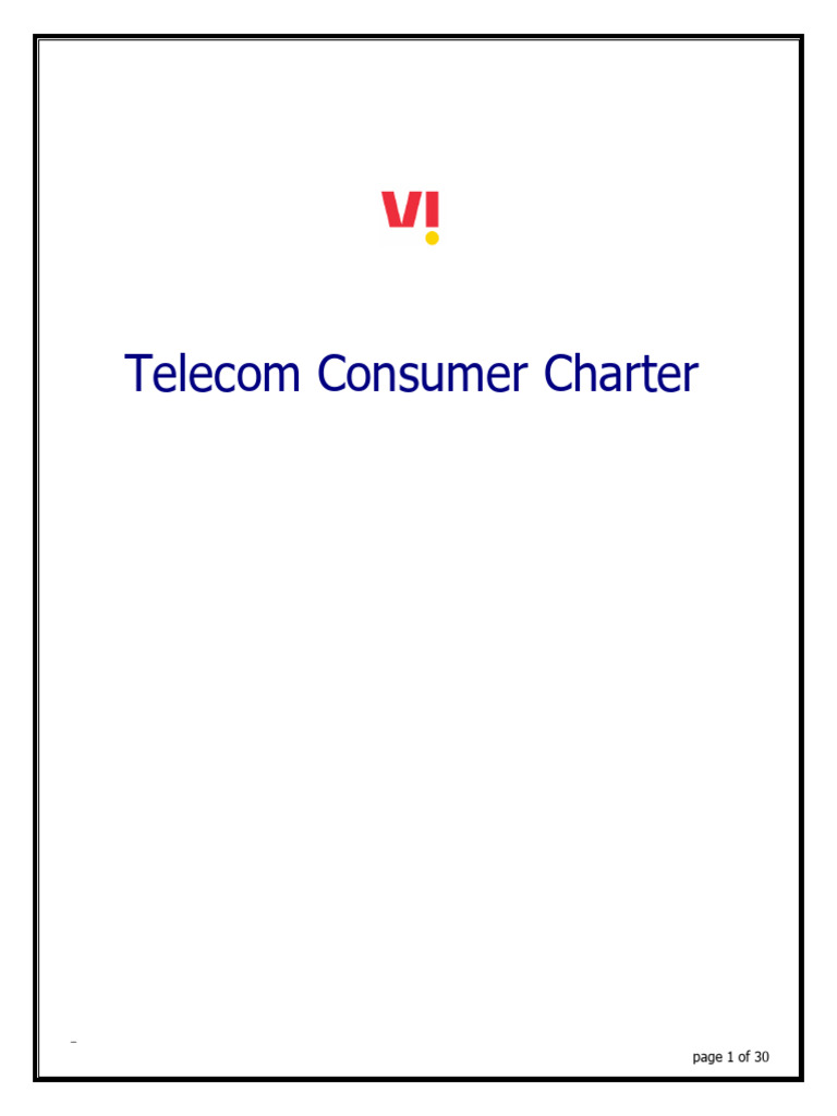 Vi Telecom Consumer Charter ENG | PDF | Companies
