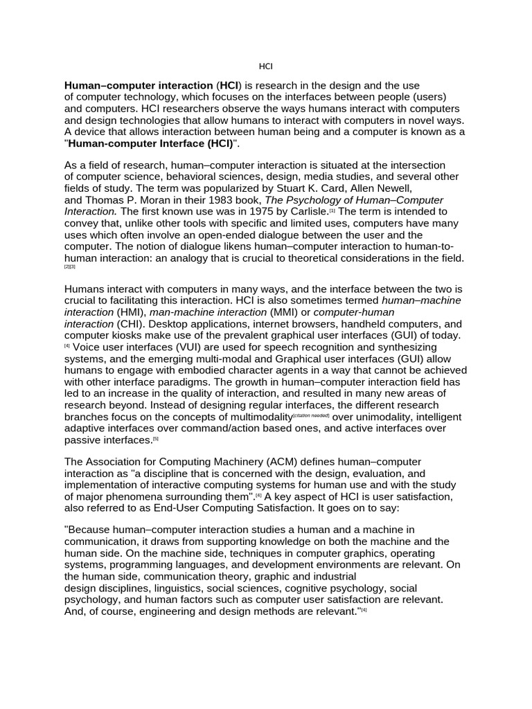 Understanding Human-Computer Interaction | PDF | Human–Computer Interaction | Cognitive Science