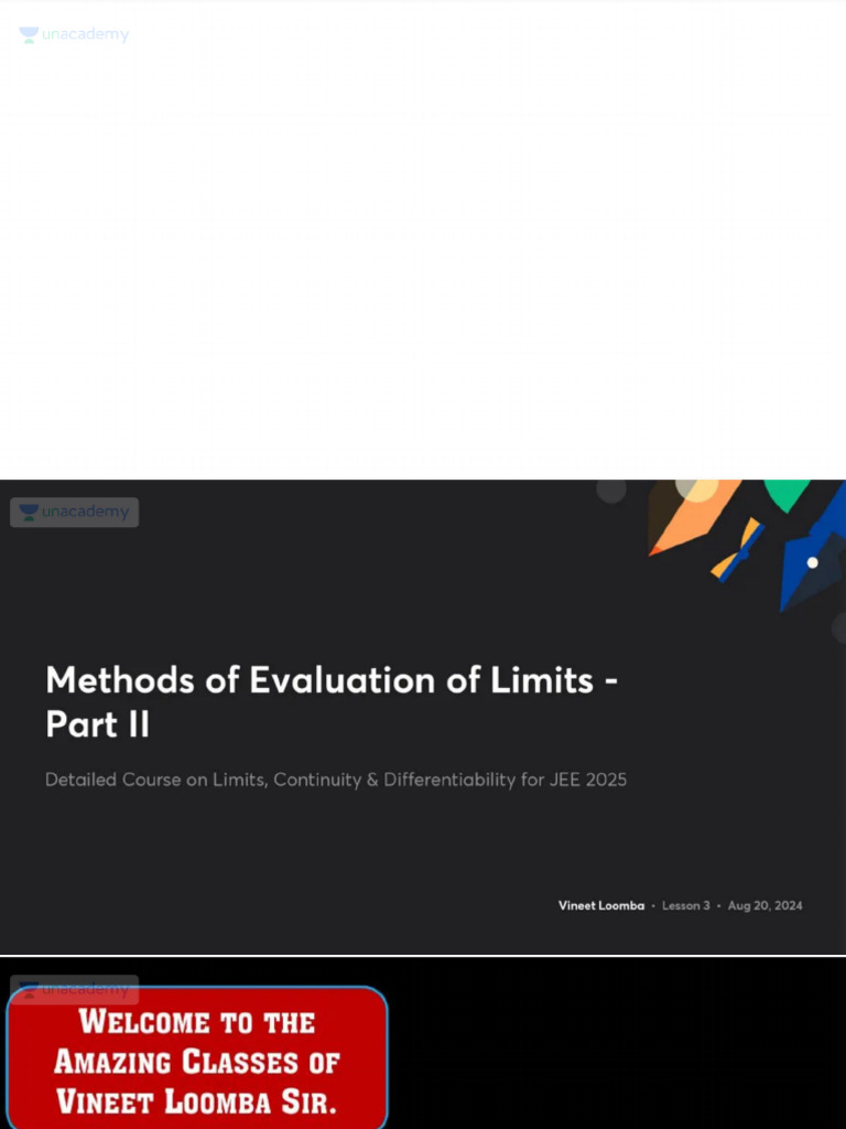 Methods of Evaluation of Limits Part II With Anno | PDF