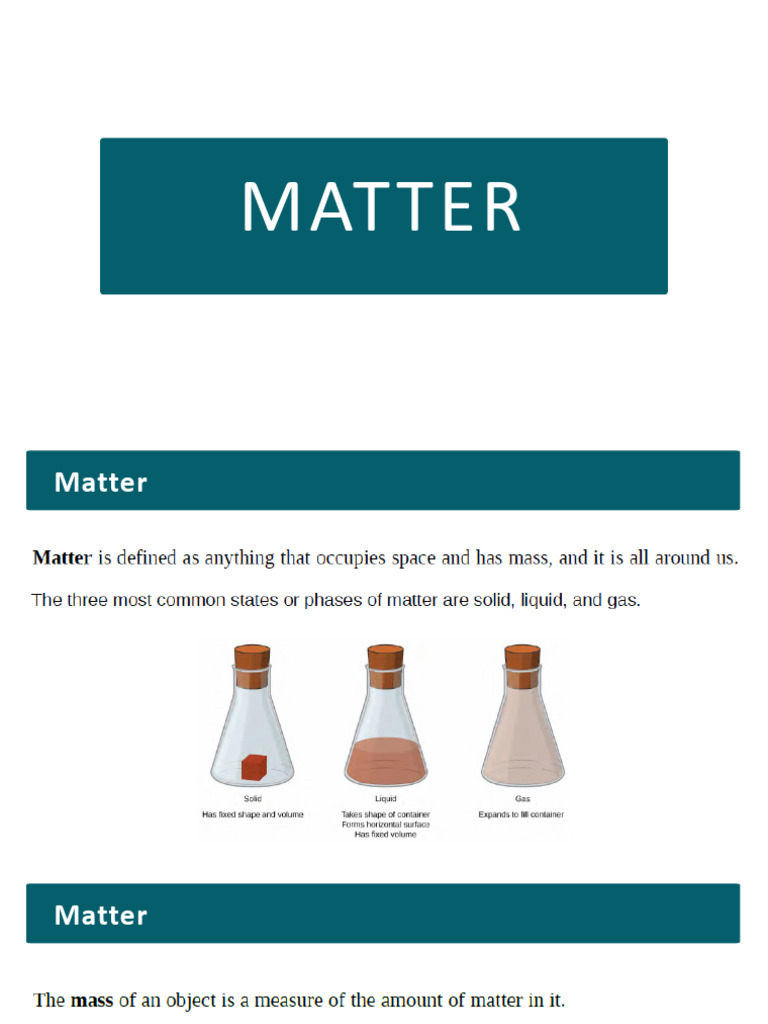 Matter | PDF