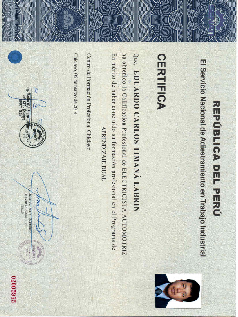 titulo senati ii | PDF