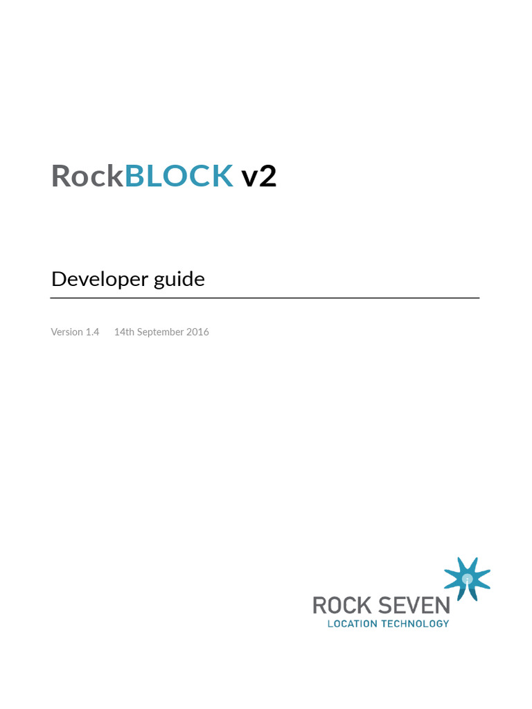 RockBLOCK v2 Developer Guide | PDF | Electrical Engineering | Network ...