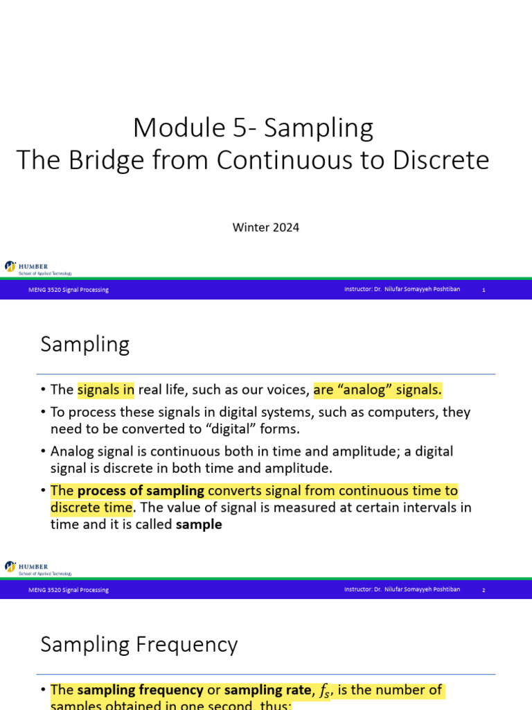 MENG3520-Module 5 - Quantization | PDF | Sampling (Signal Processing) | Discrete Time And ...