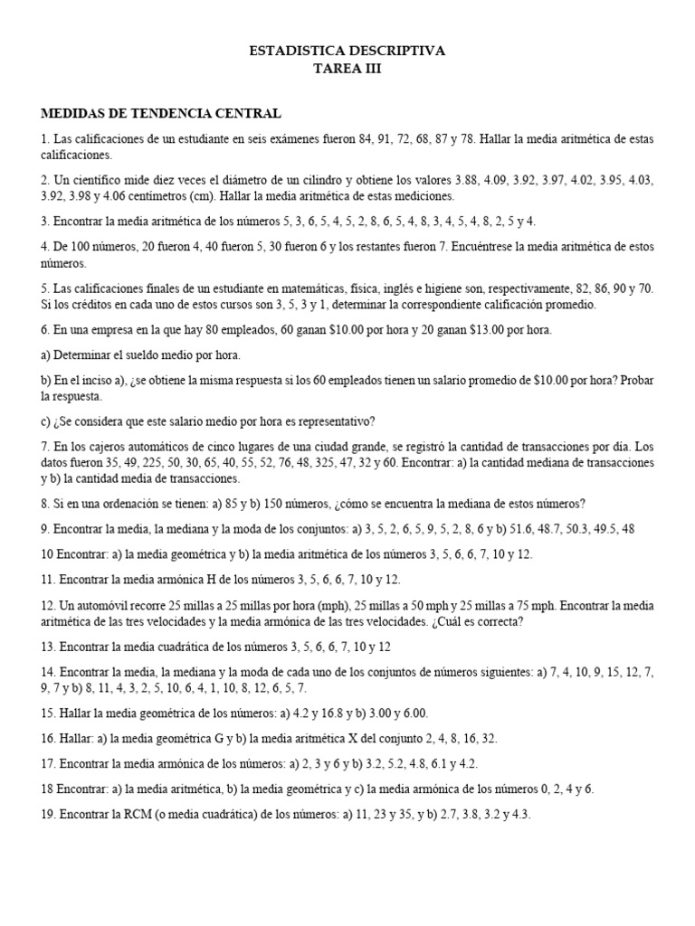 ESTADISTICA DESCRIPTIVA TAREA 3-2 | PDF