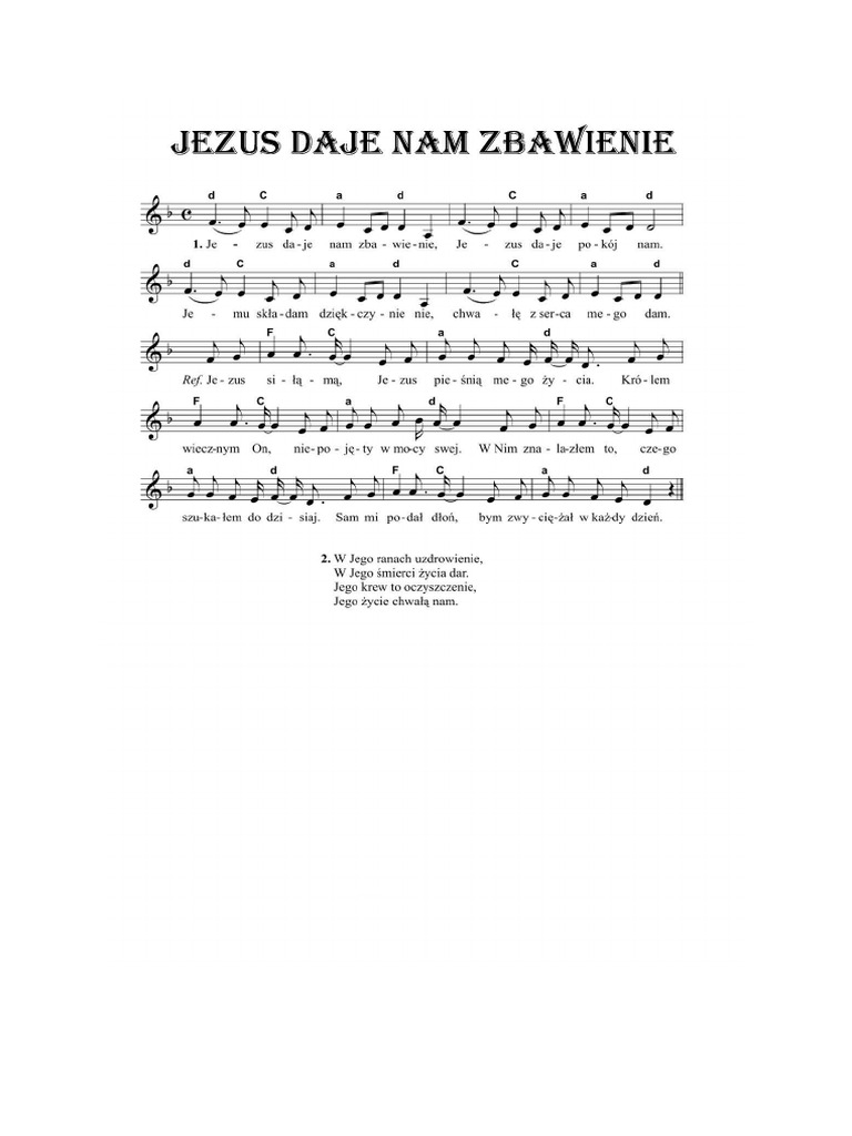 Jezus Daje Nam Zbawienie | PDF