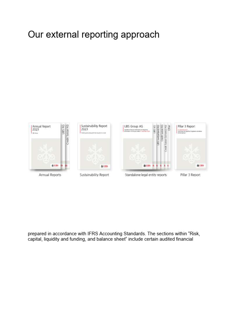 External Reporting Approach Ubs Public | PDF | Financial Statement | Ubs
