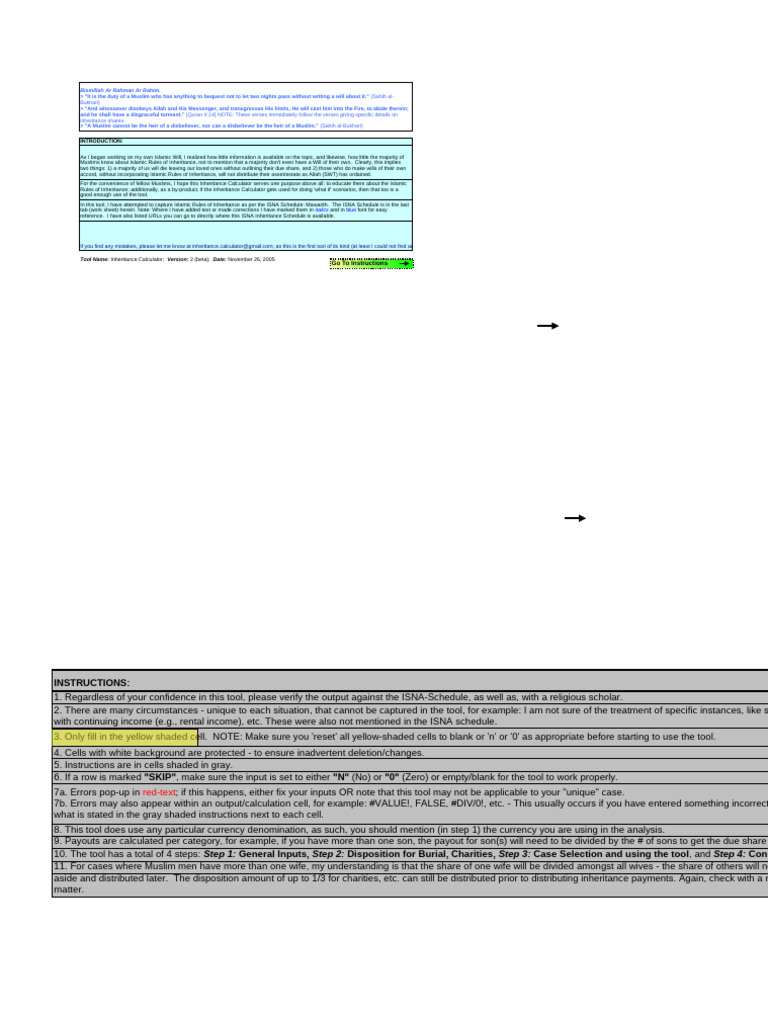 Inheritance Calculator v2 Nov26 2005 | PDF | Family | Husband