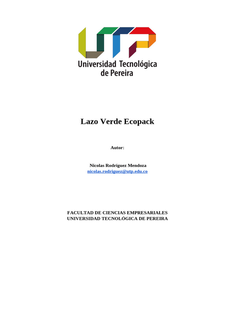 Lazo Verde EcoPack | PDF | Sustentabilidad | Business